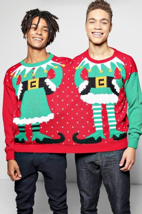 Two person Christmas jumper from Boohoo ⋆ Boohoo, Christmas Jumpers ...